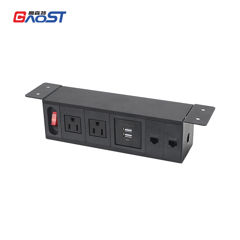 Furniture Under Desk Power Strip Socket Usb Wall Power Strip Practical ...